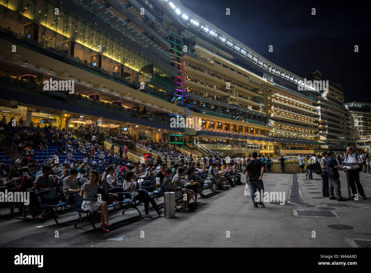 Hong Kong Happy Valley racecourse stands Stock Photo - Alamy