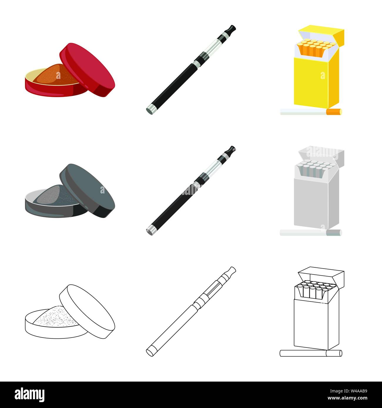 Vector illustration of refuse and stop symbol. Collection of refuse and ...