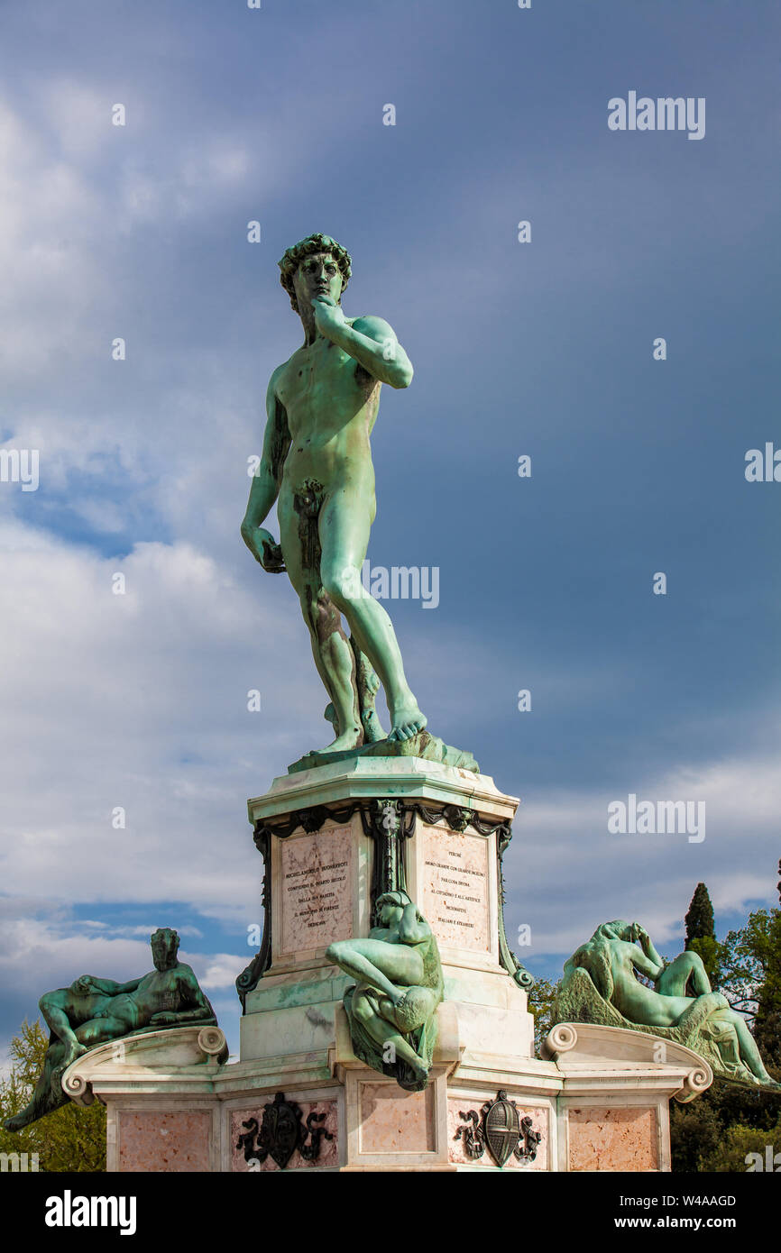 FLORENCE, ITALY - APRIL, 2018: Replica of the David statue, the ...