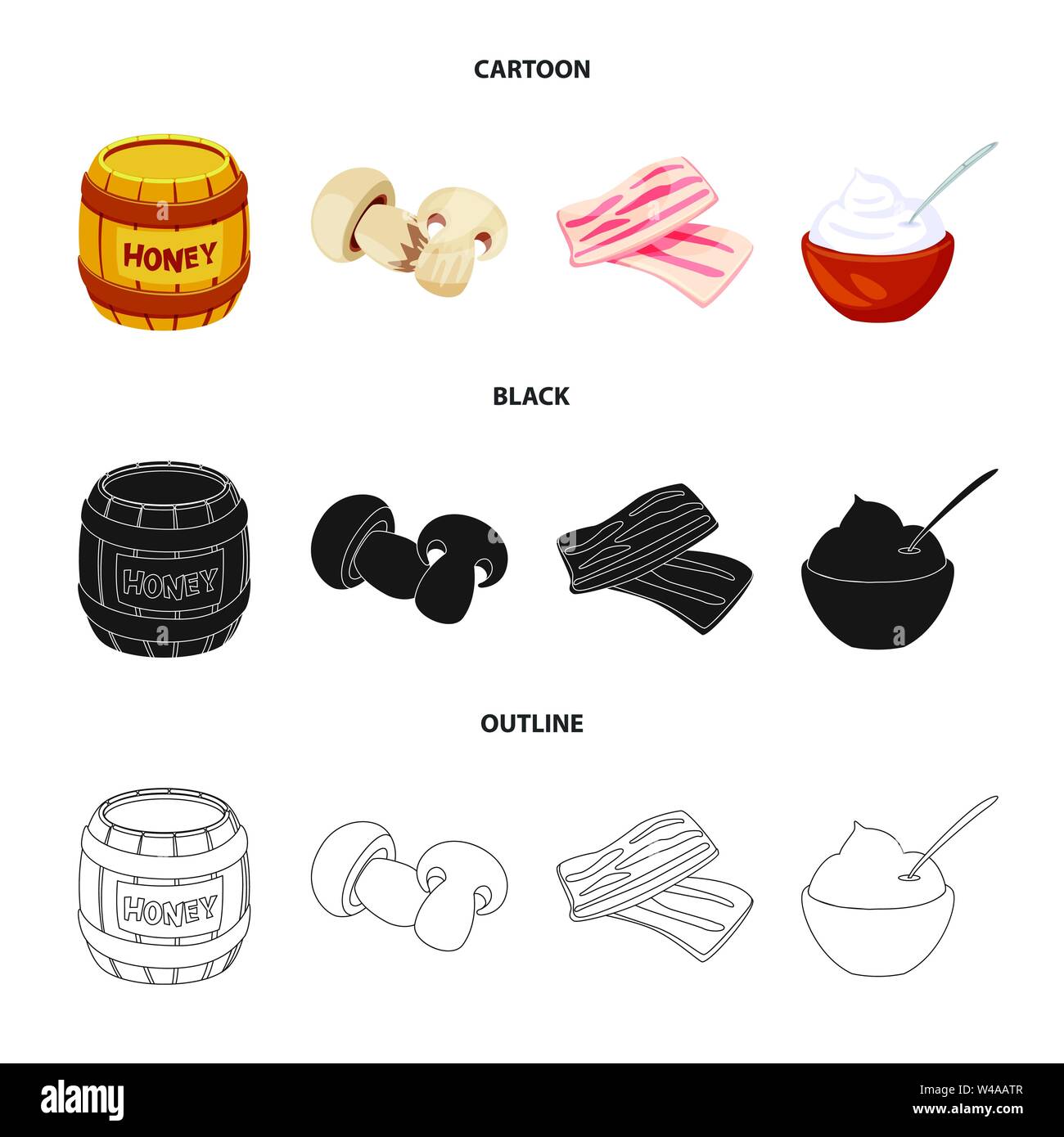 Isolated object of taste and product icon. Collection of taste and ...