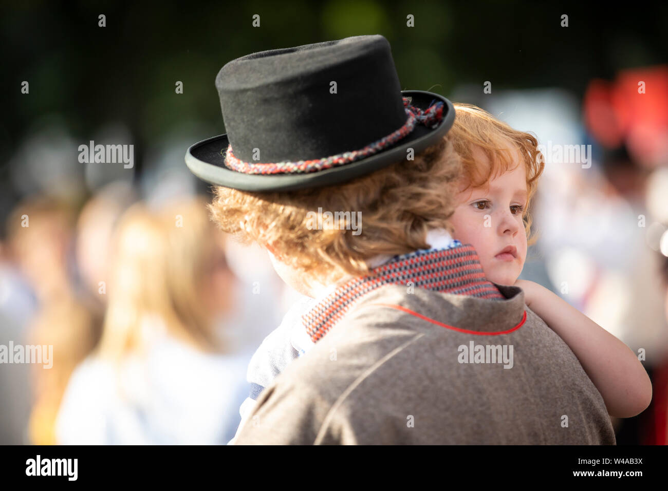 Tallinn, Estonia, 6th July, 2019: people at estonian folk singing ...