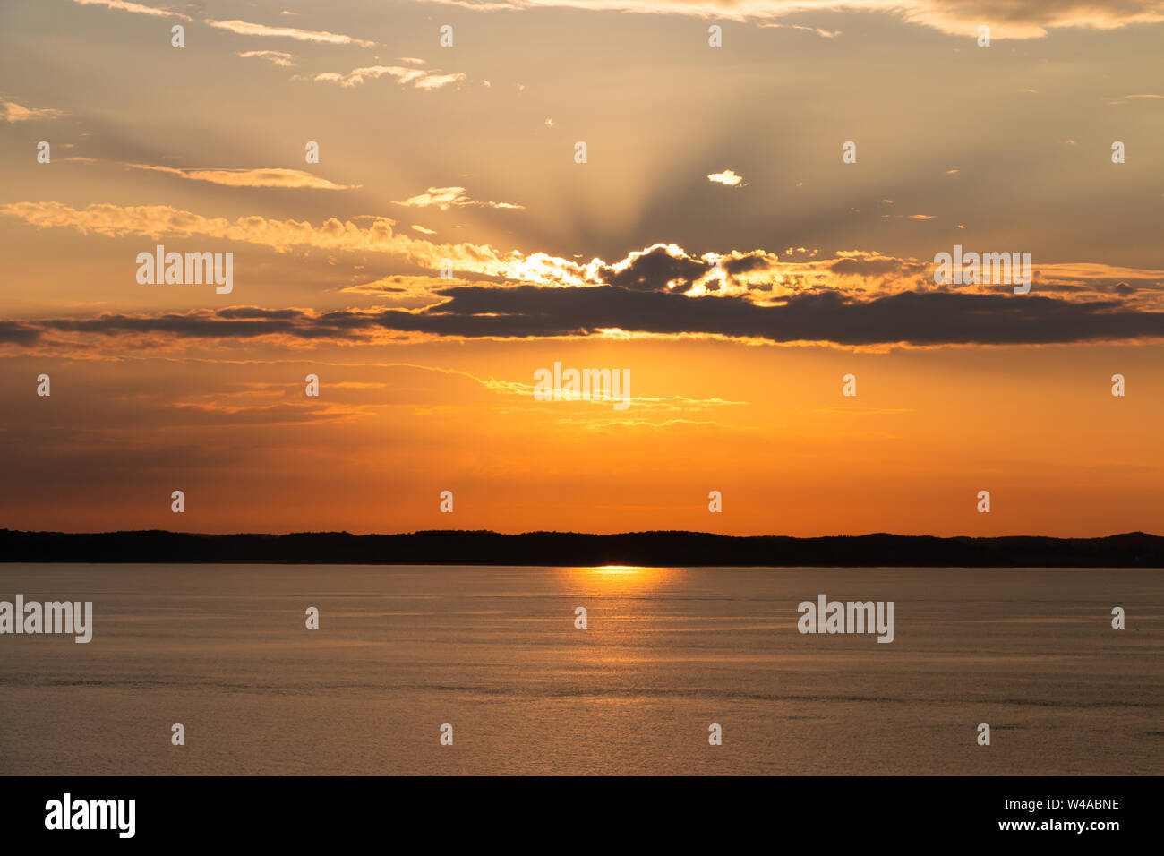 Beautiful sunset at the Kattegat, a Scandinavian sea Stock Photo - Alamy