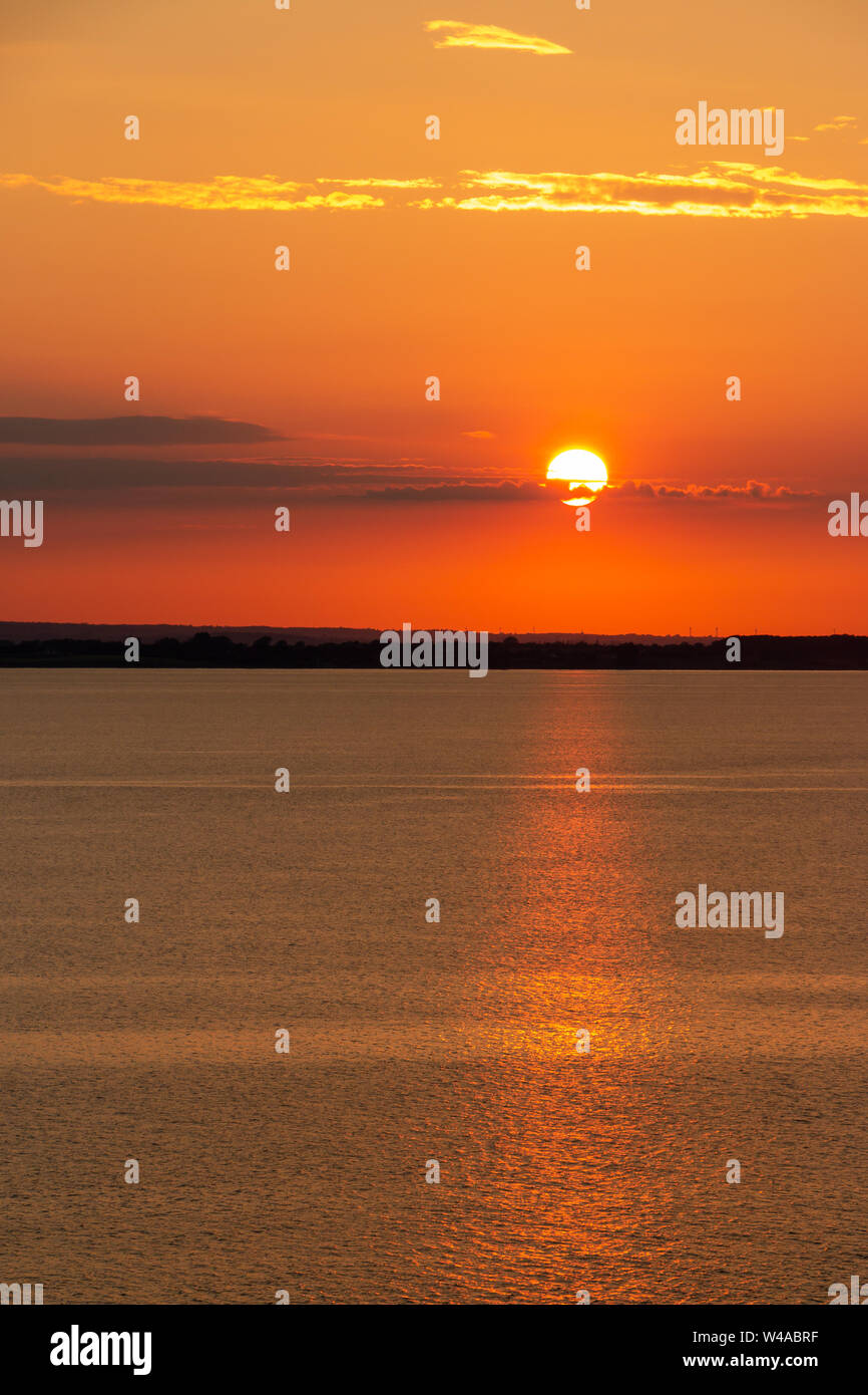 Beautiful sunset at the Kattegat, a Scandinavian sea Stock Photo - Alamy