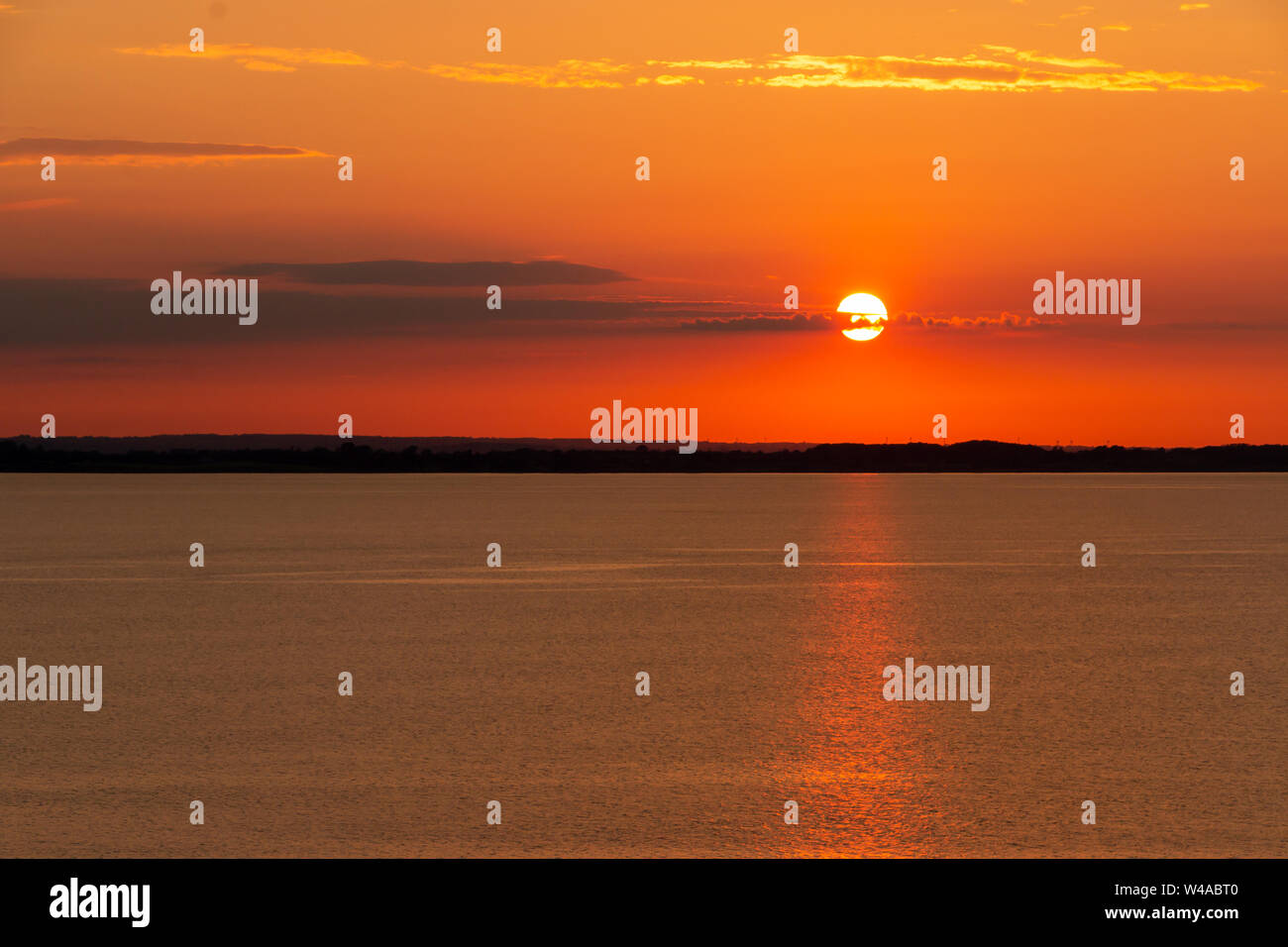 Beautiful sunset at the Kattegat, a Scandinavian sea Stock Photo - Alamy