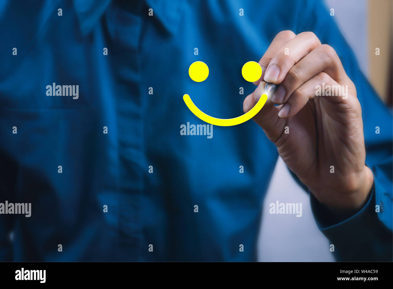 Conceptual the customer responded to the survey. The client using ...