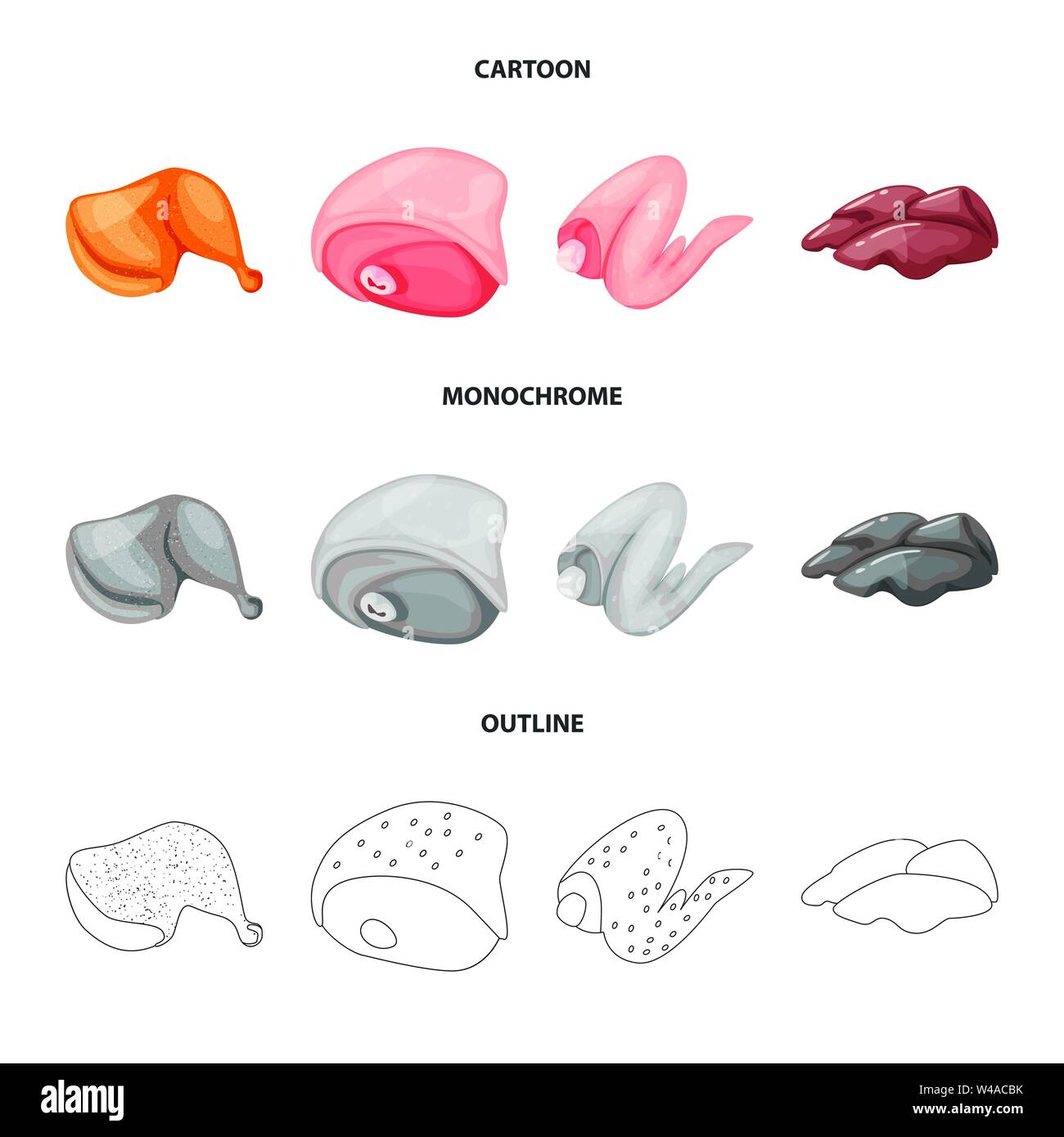Vector design of product and poultry icon. Set of product and ...