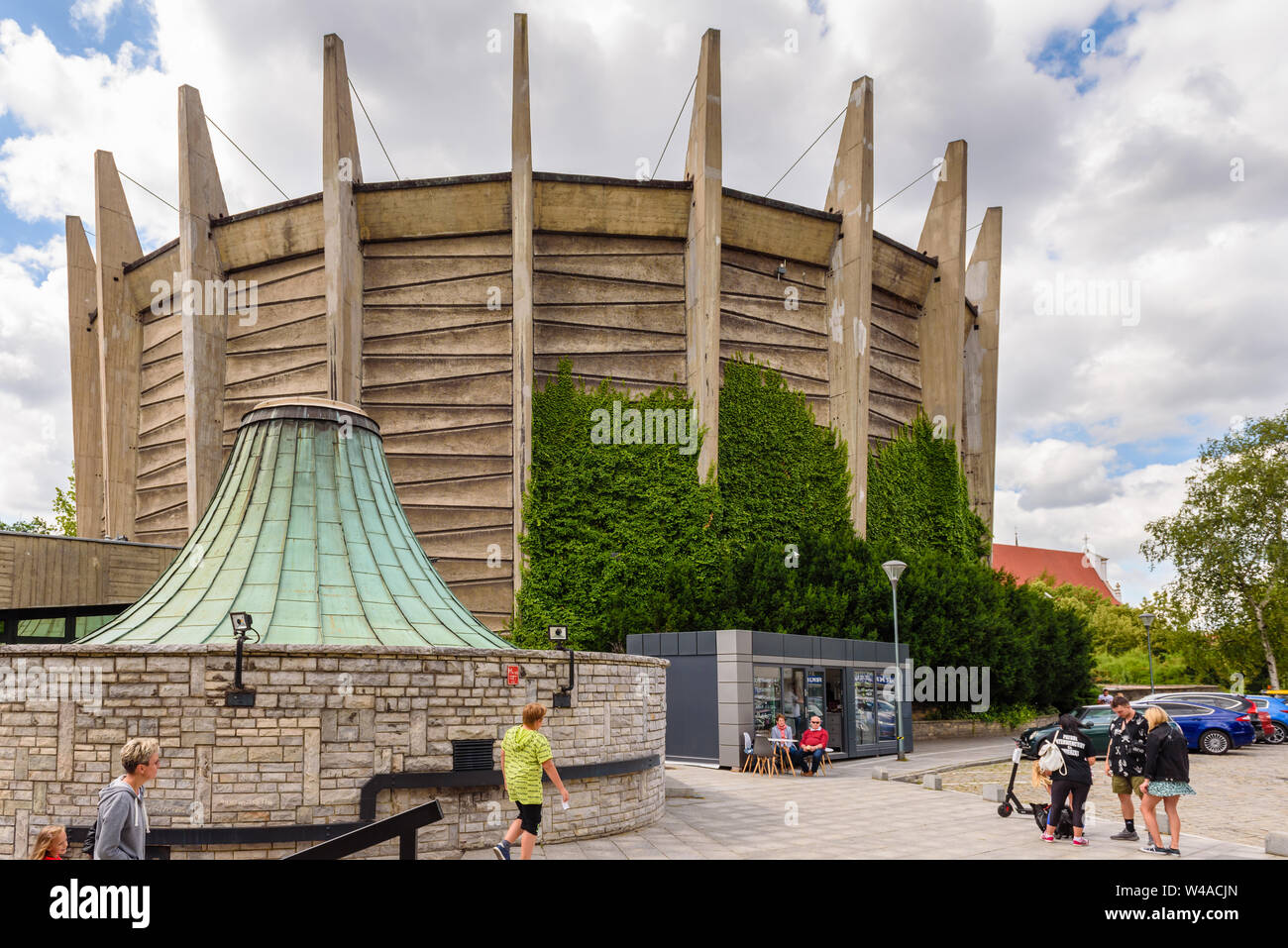 WROCLAW, POLAND - July 16, 2019: Round building of the Raclawice ...