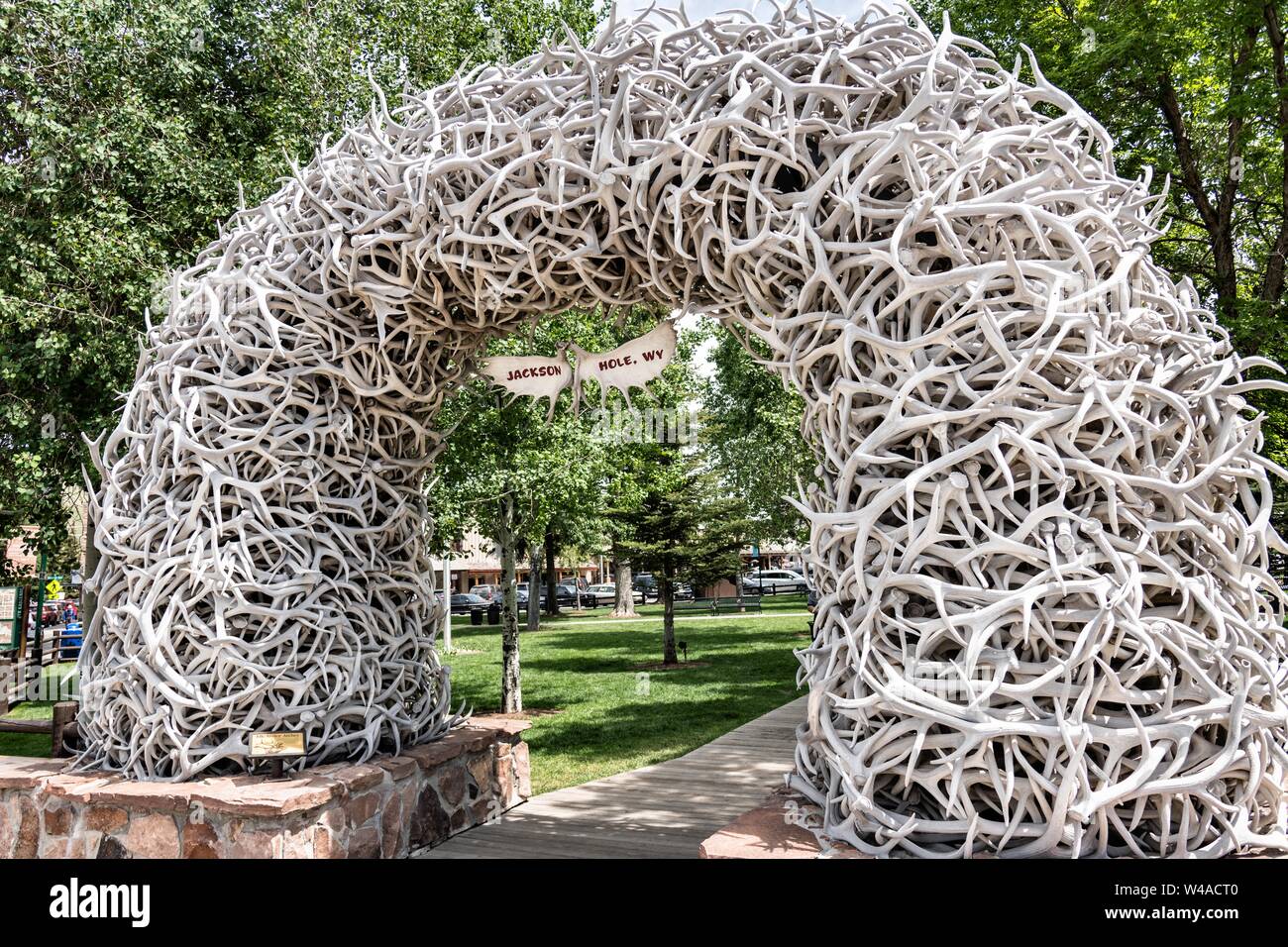 The famous Elk Antler Arch in George Washington Memorial Park, known as ...