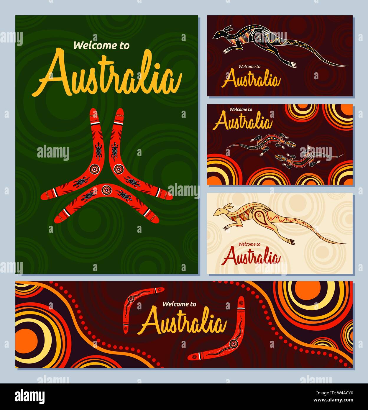 Set of colorful flyers, posters, banners, placards, cards, brochure ...