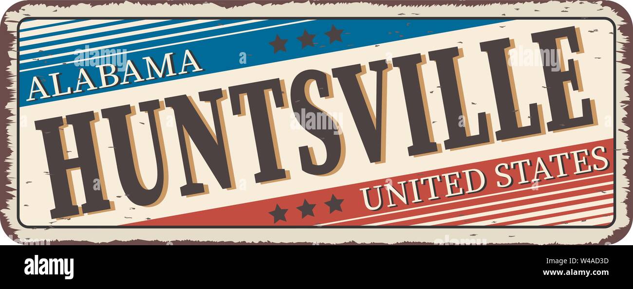 Vintage map of huntsville Stock Vector Images - Alamy