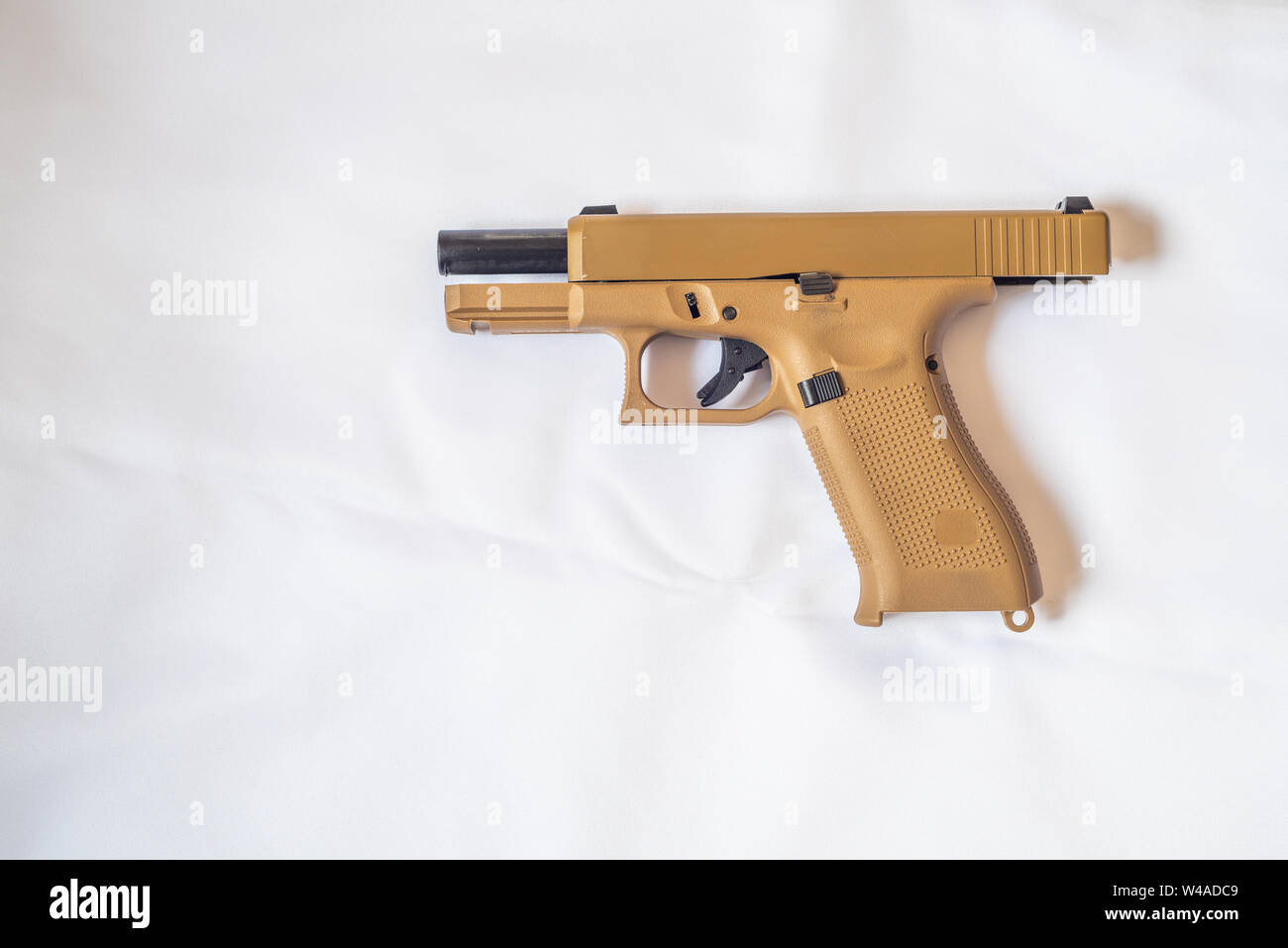 Handgun without magazine on white background Stock Photo - Alamy