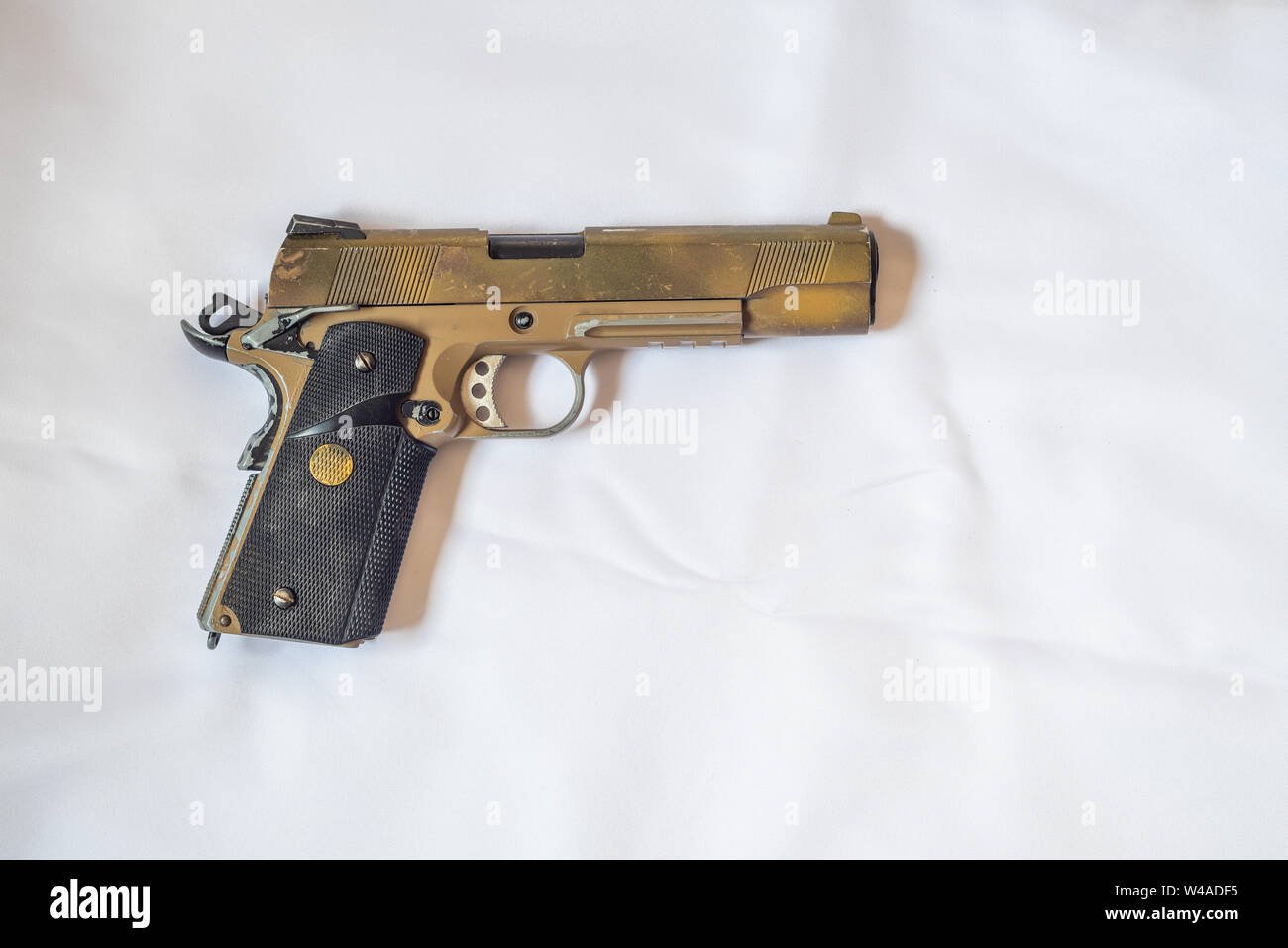 Handgun without magazine on white background Stock Photo - Alamy