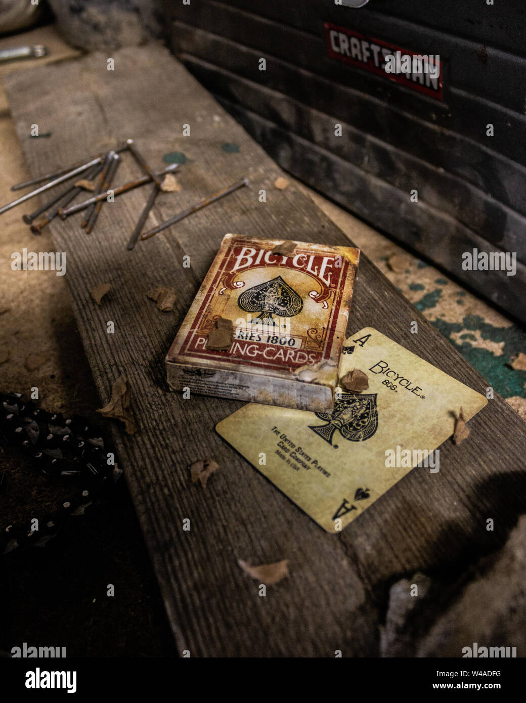 Rustic Looking Deck of Cards Stock Photo - Alamy