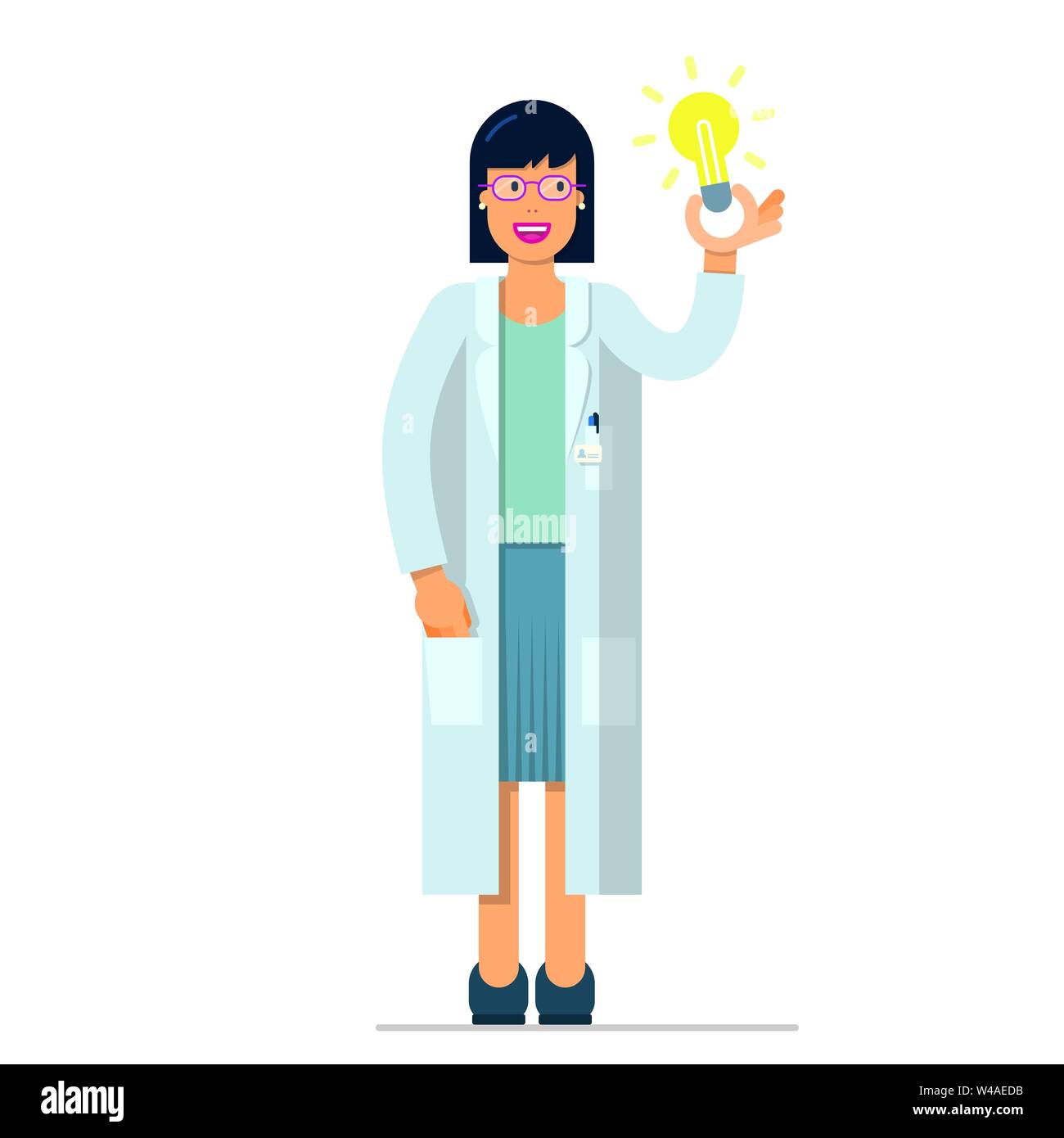 nice illustration of woman inventor scientist Stock Vector Image & Art ...