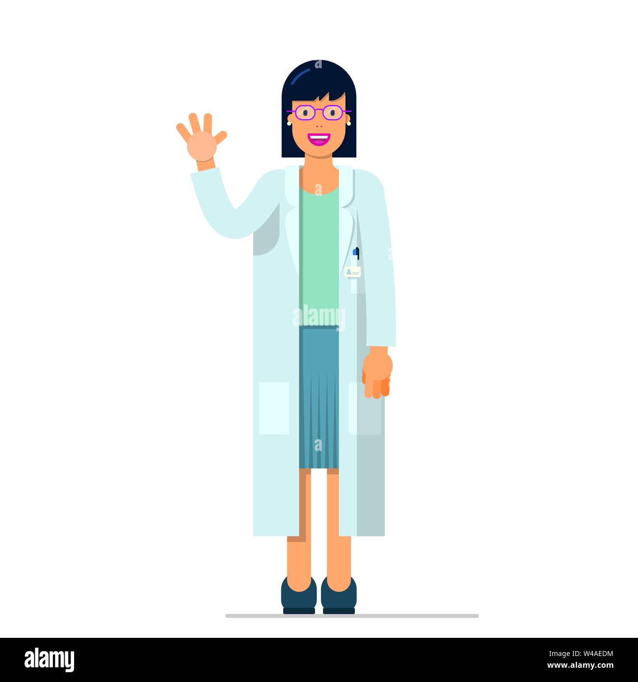 Woman funny cartoon scientist doctor hi-res stock photography and ...