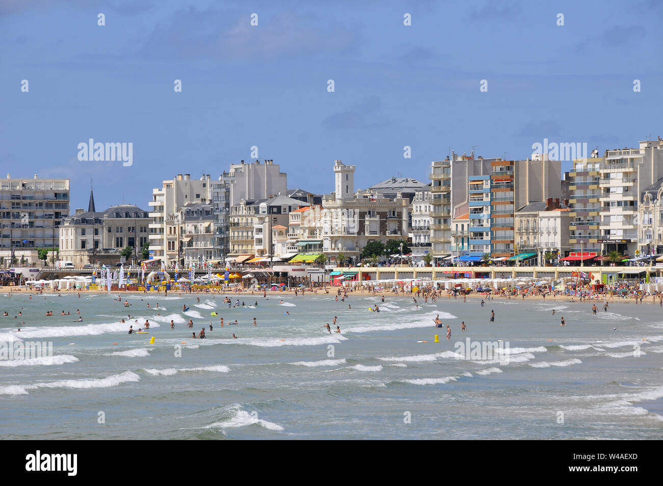 Beach on the Atlantic Ocean, Les Sables-d'Olonne, France, Europe Stock ...