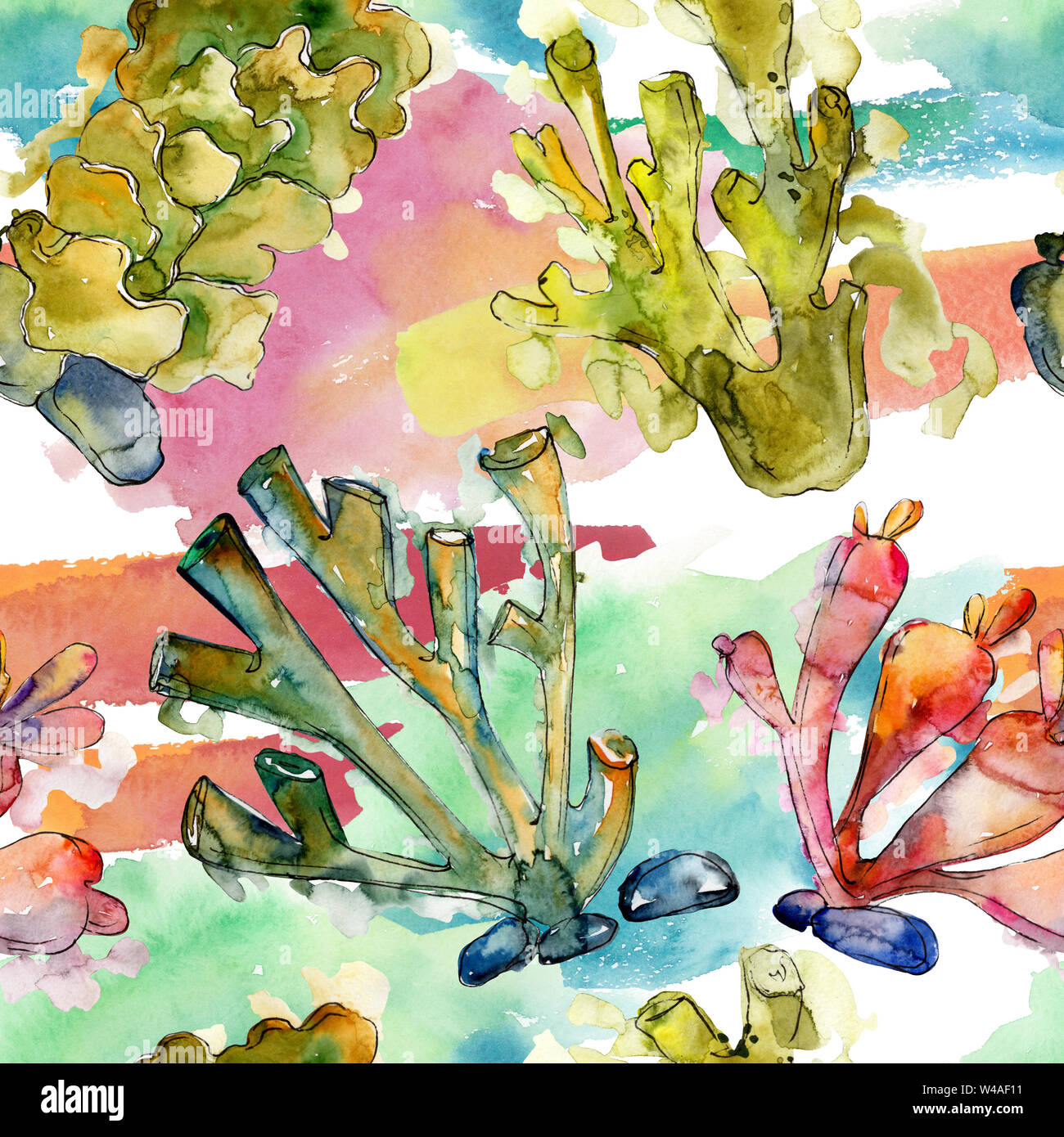 Coral Reef Watercolor Painting