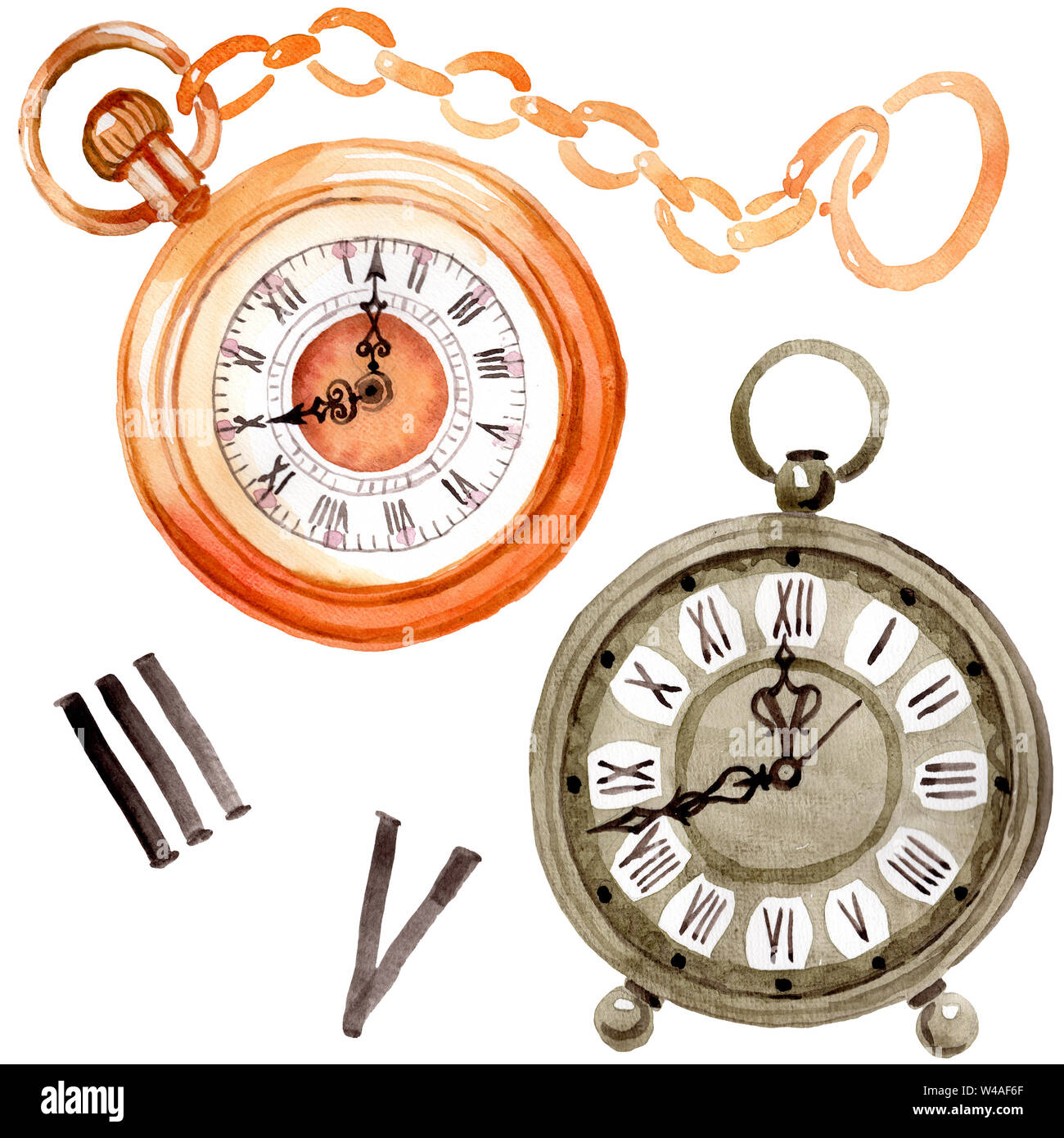 Old Pocket Clocks Drawings