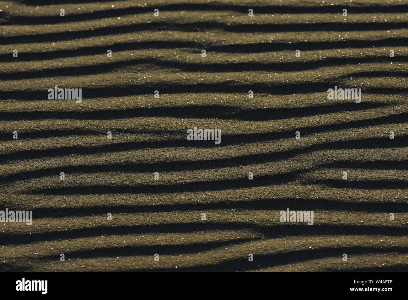 Smooth Flowing Ripple Pattern In Soft Beach Sand Stock Photo - Alamy