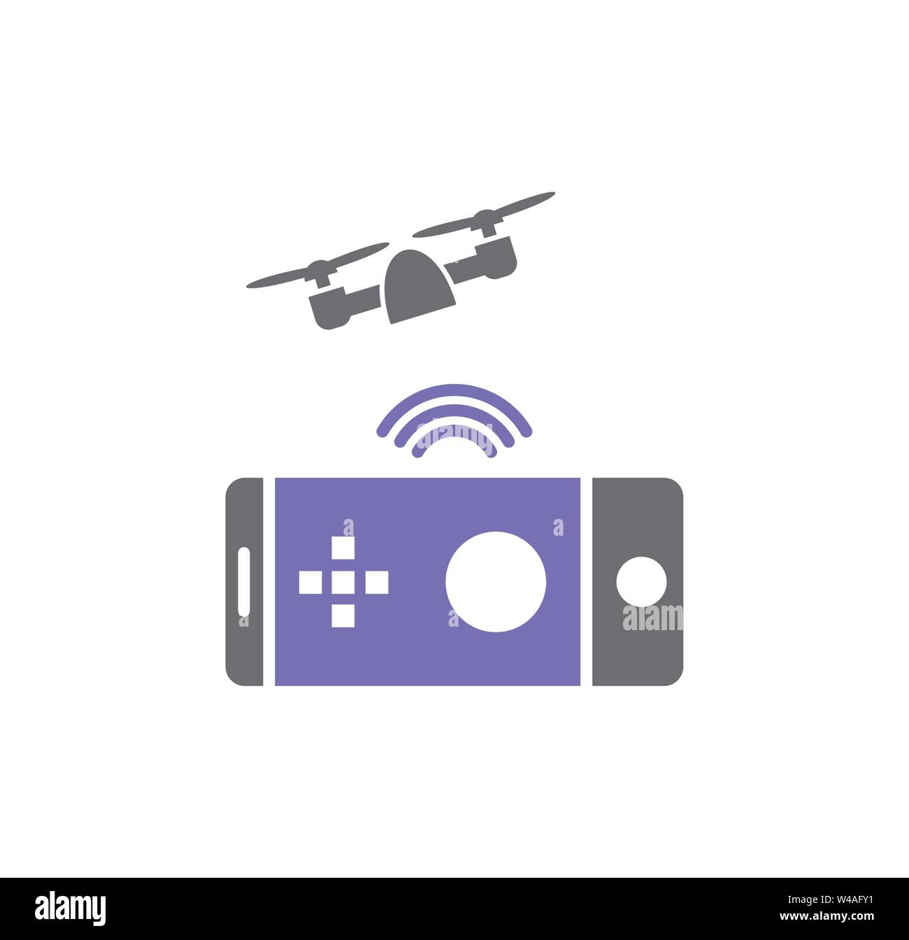 Drone related icon on background for graphic and web design. Simple ...