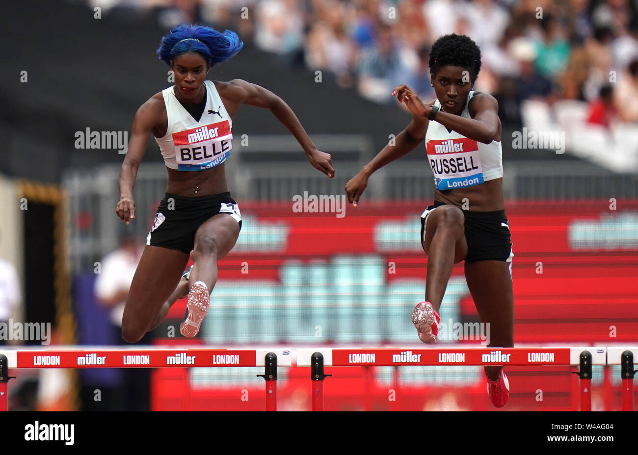Barbados' Tia Adana Belle and Jamaica's Janieve Russell the Women's ...