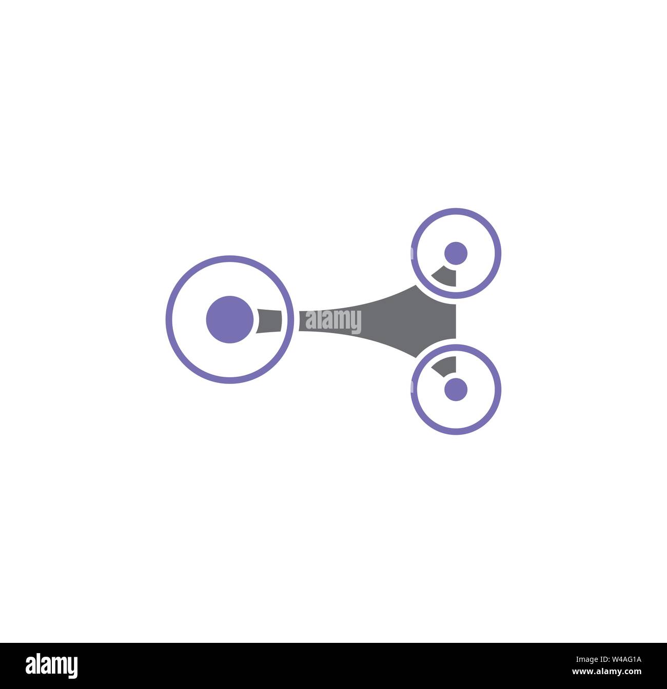 Drone related icon on background for graphic and web design. Simple ...