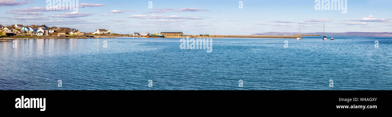 Panorama of Kilronan village in Inishmore , Aran Islands, Ireland Stock ...