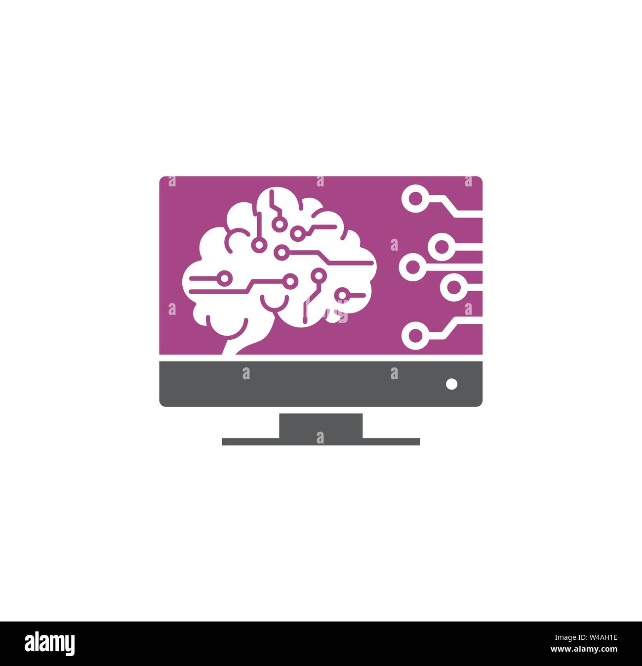 Artificial Intelligence Ai related icon on background for graphic and ...