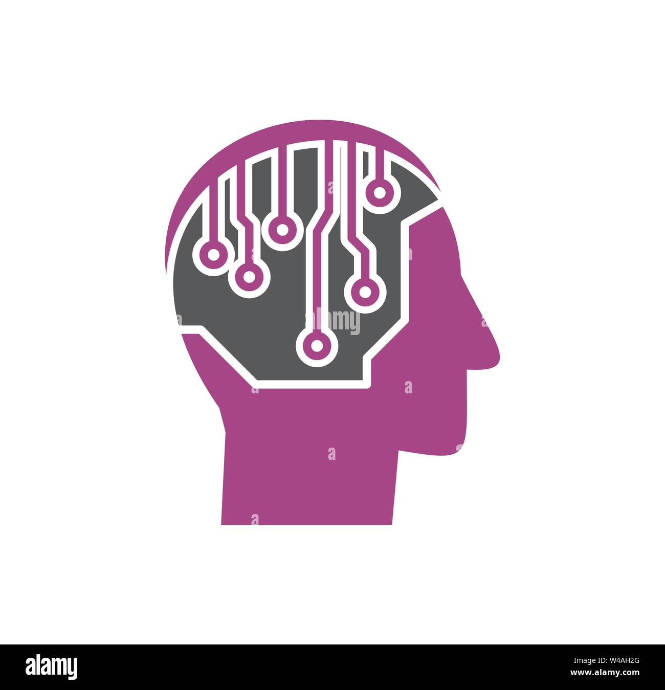 Artificial Intelligence Ai related icon on background for graphic and ...