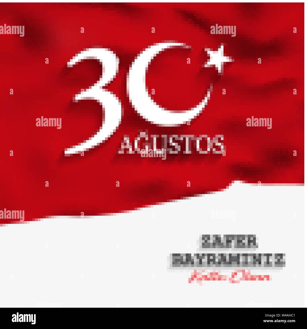 August 30 victory day of Turkey, celebration background, vector banner ...