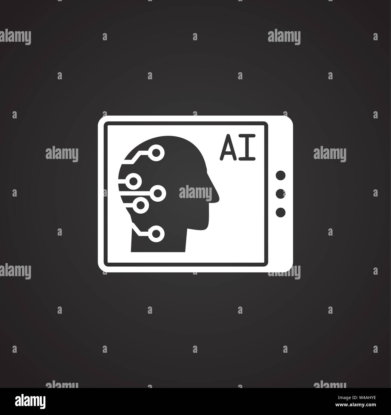 Artificial Intelligence Ai related icon on background for graphic and ...
