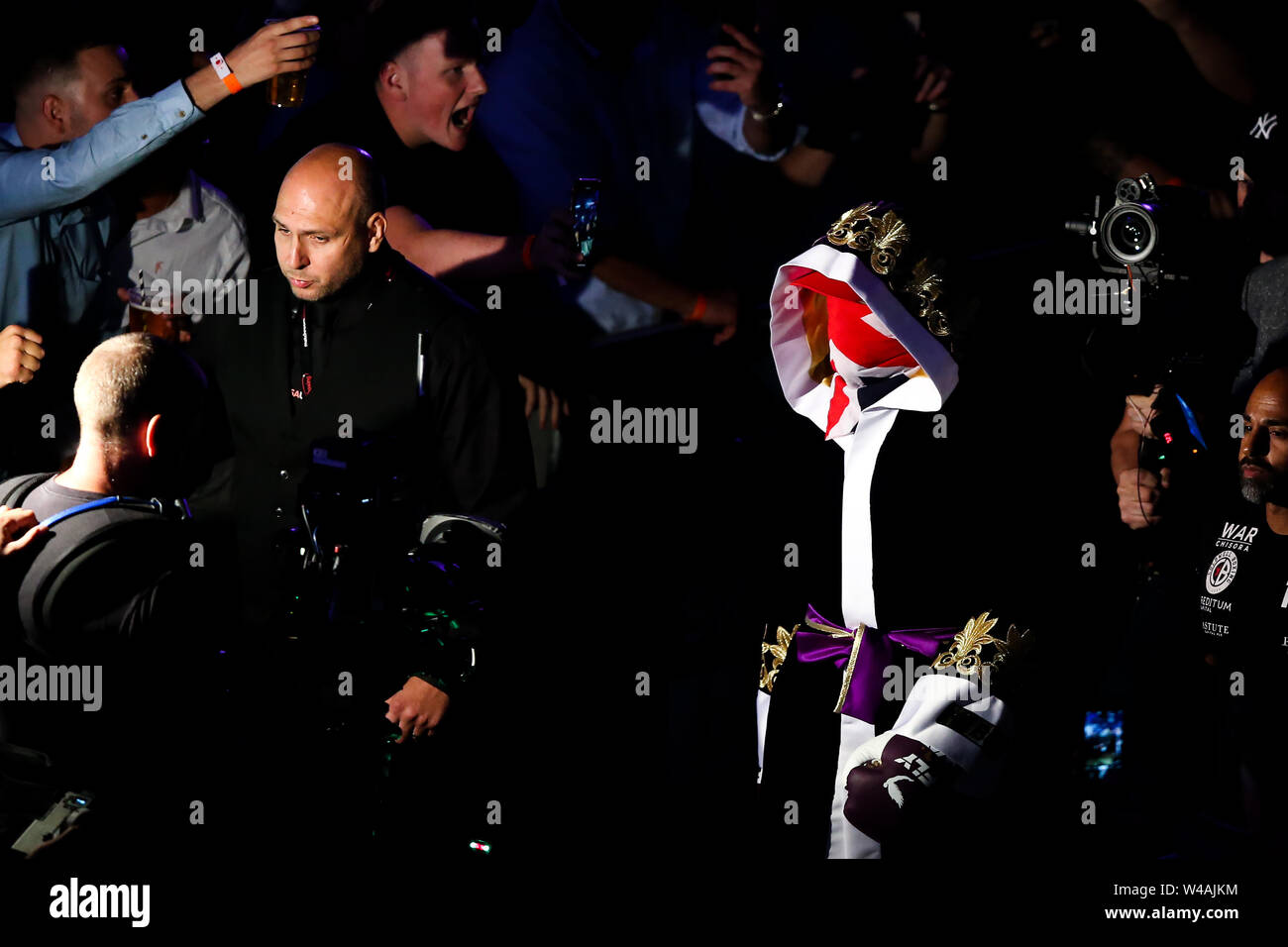 LONDON, ENGLAND - JULY 20: x in action during the Matchroom Boxing ...