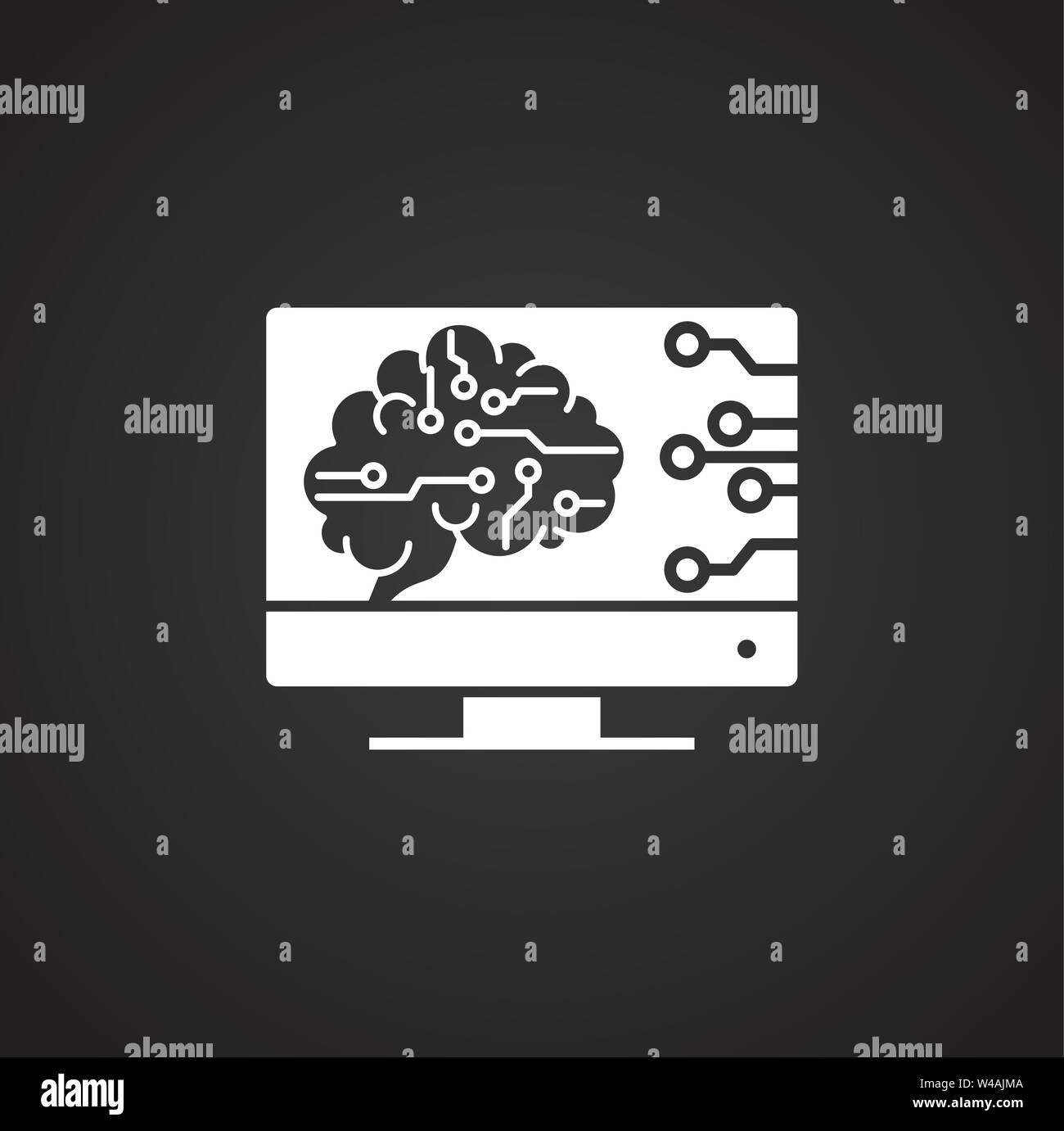 Artificial Intelligence Ai related icon on background for graphic and ...