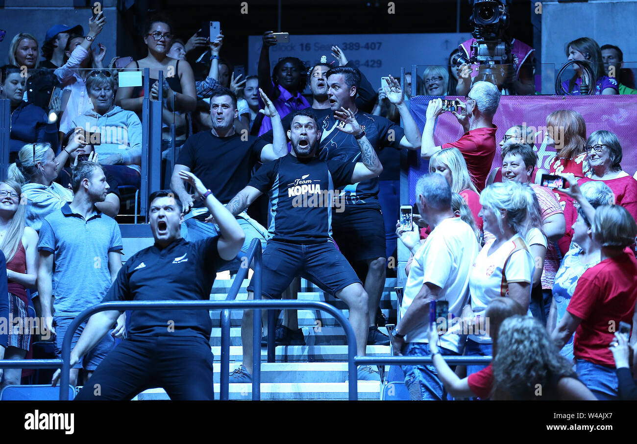 Fans in the stands during the Netball World Cup at the M&S Bank Arena ...