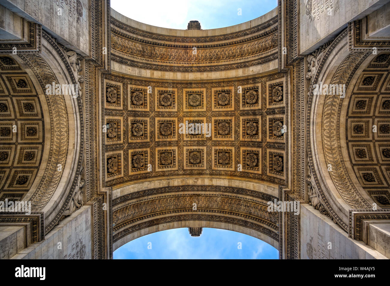 A view of the Arc de Triomphe located in Paris, France Stock Photo - Alamy