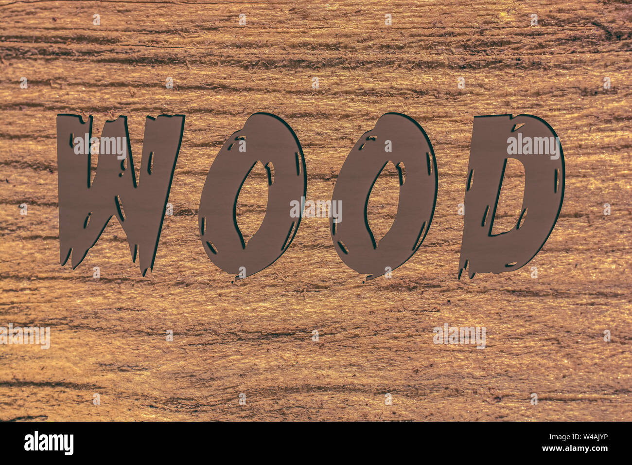 WOOD written on wood texture with natural patterns as a background ...