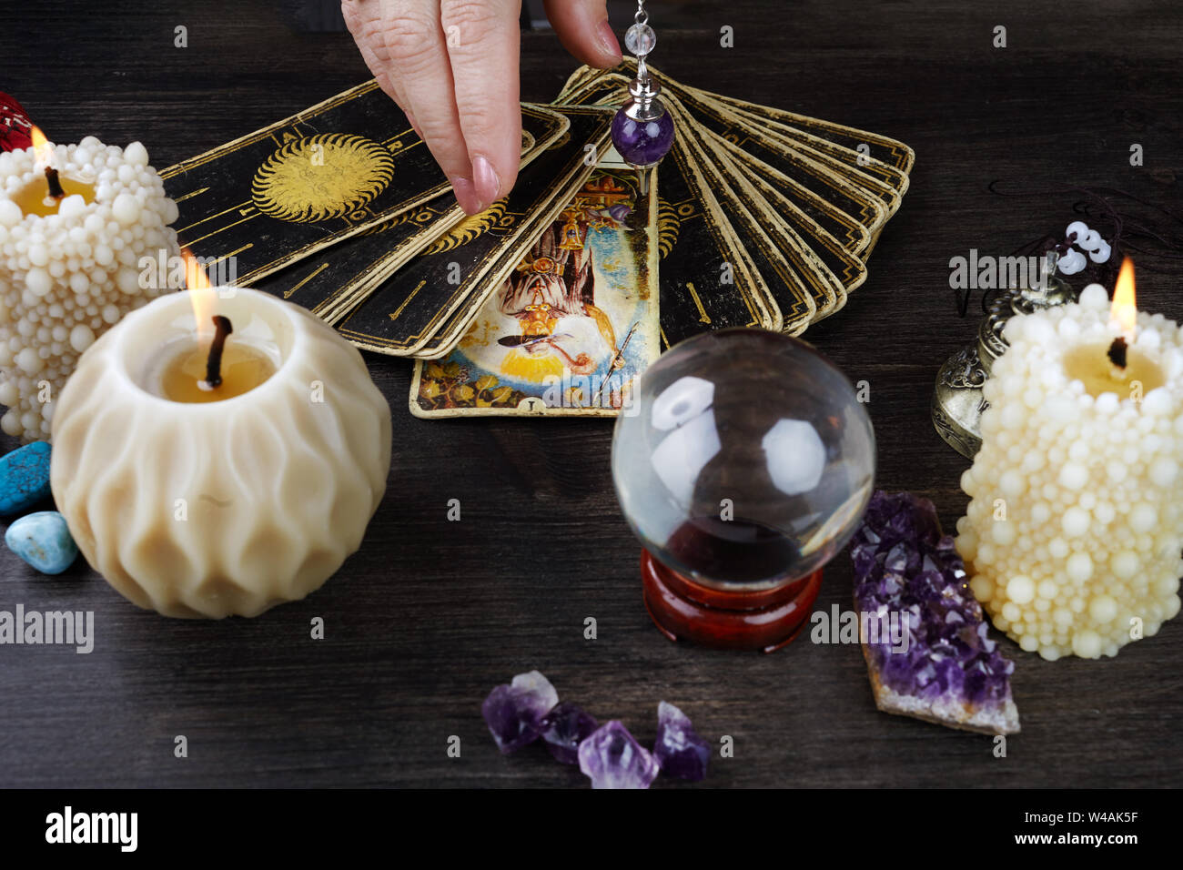 Seance candles hi-res stock photography and images - Alamy