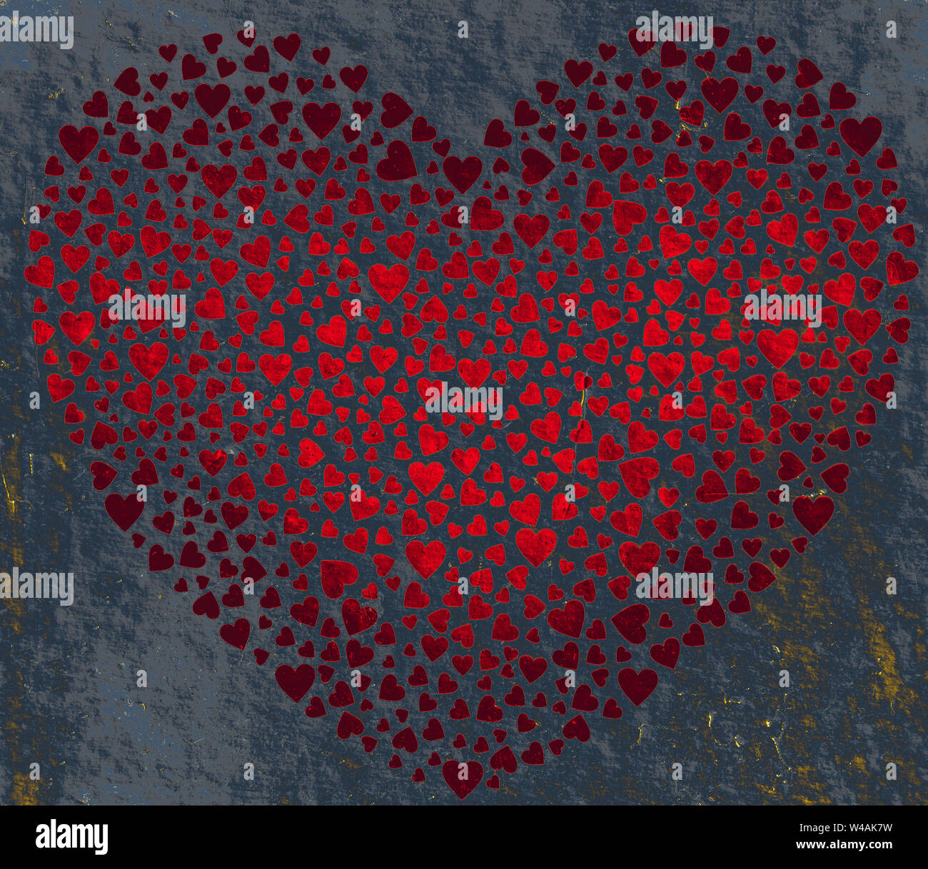 Colorful decorative objects in the shape of a heart Stock Photo - Alamy