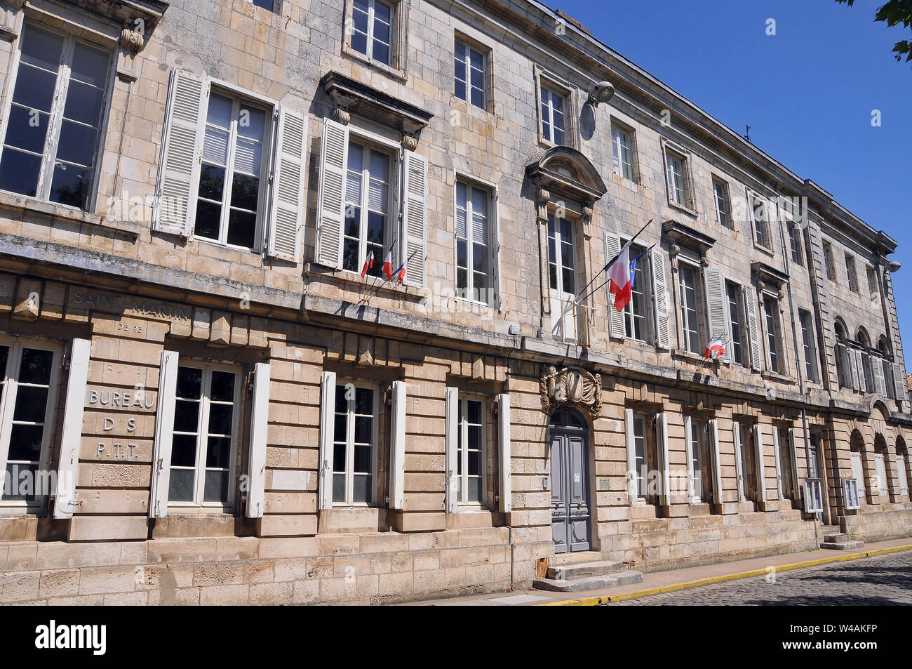 Town hall, Saint Martin de Re, Île de Ré, France, Europe Stock Photo ...