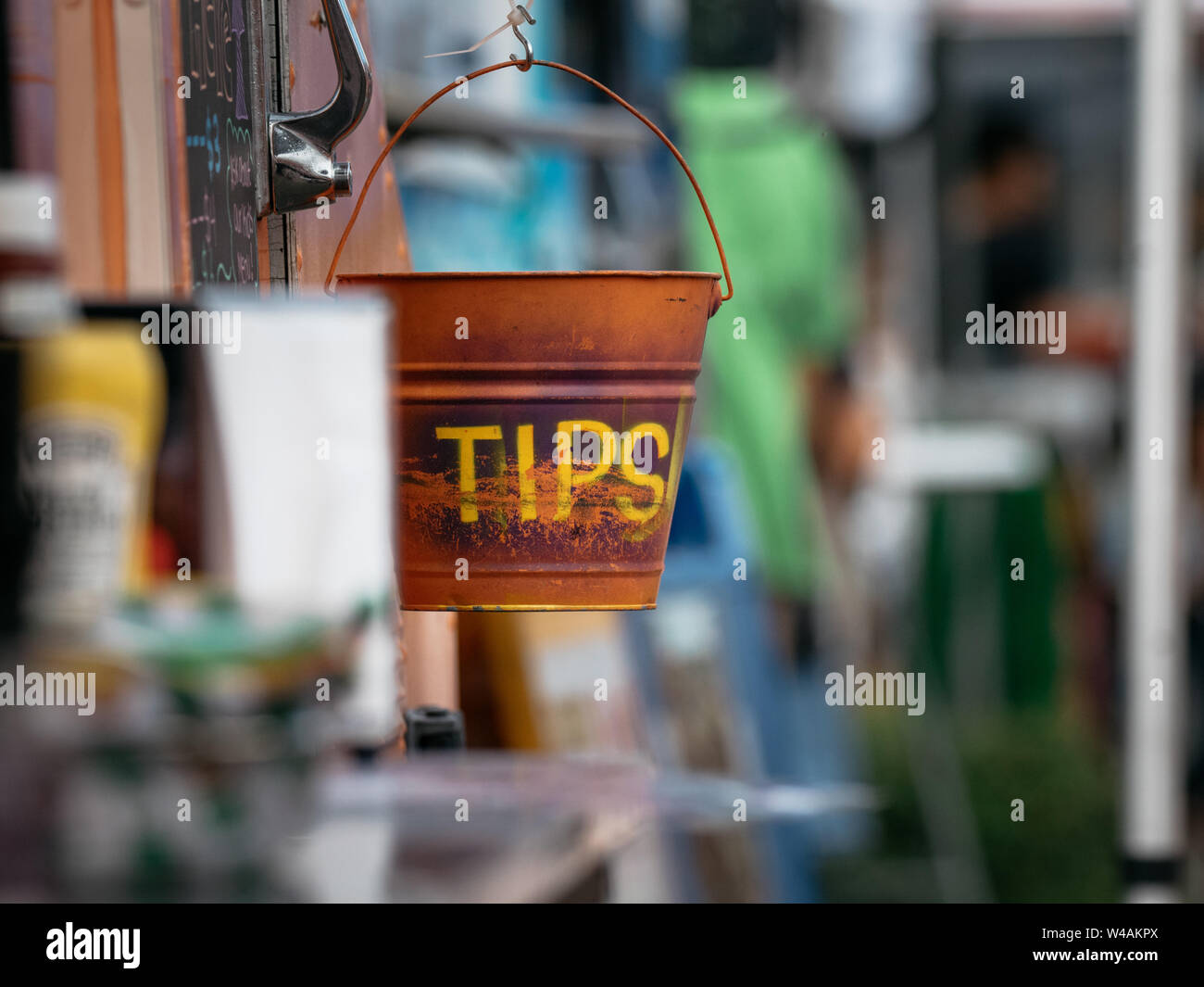 Food trucks gather for a festival in Sanford, Florida. Orange tip ...