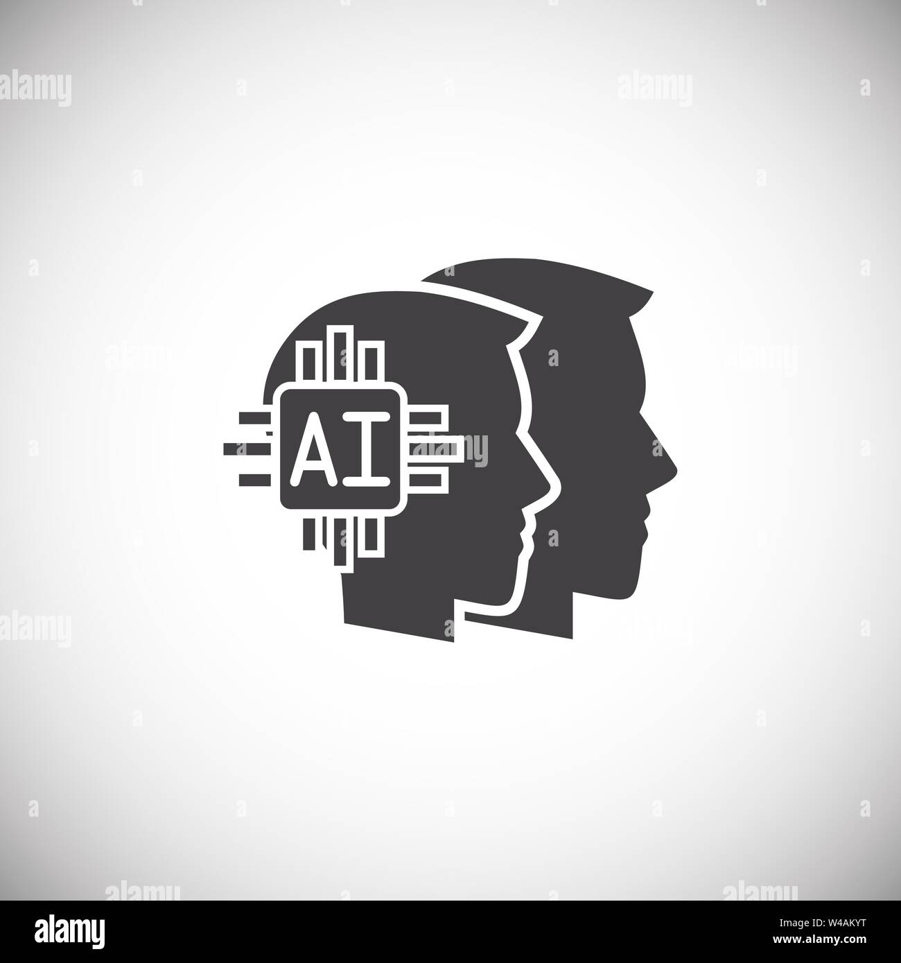 Artificial Intelligence Ai related icon on background for graphic and ...