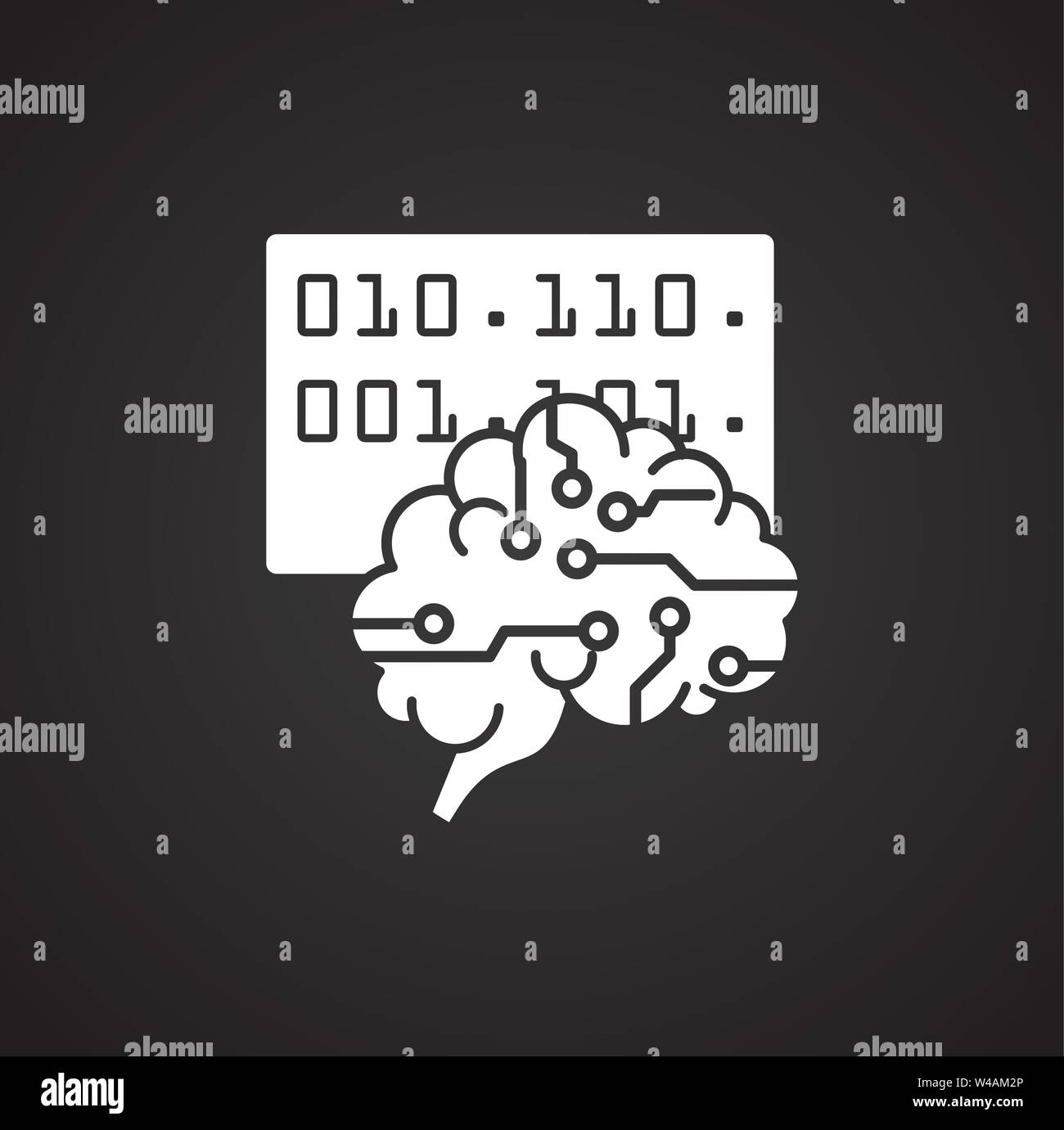 Artificial Intelligence Ai related icon on background for graphic and ...