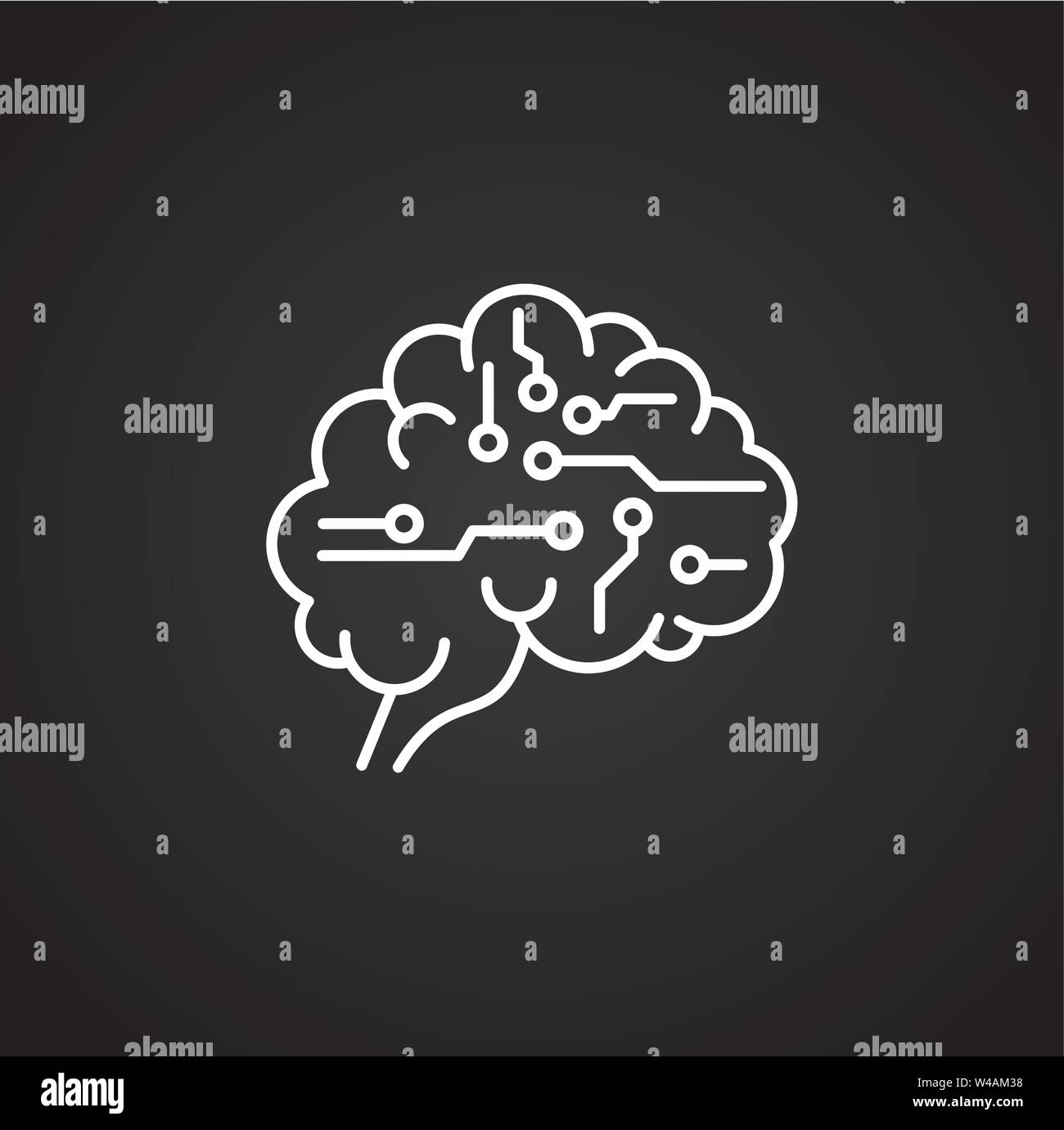 Artificial Intelligence Ai related icon on background for graphic and ...