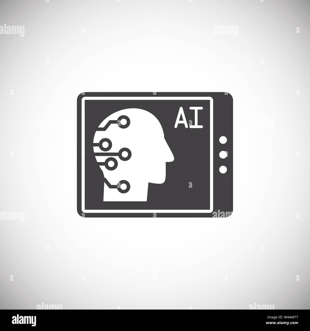 Artificial Intelligence Ai related icon on background for graphic and ...