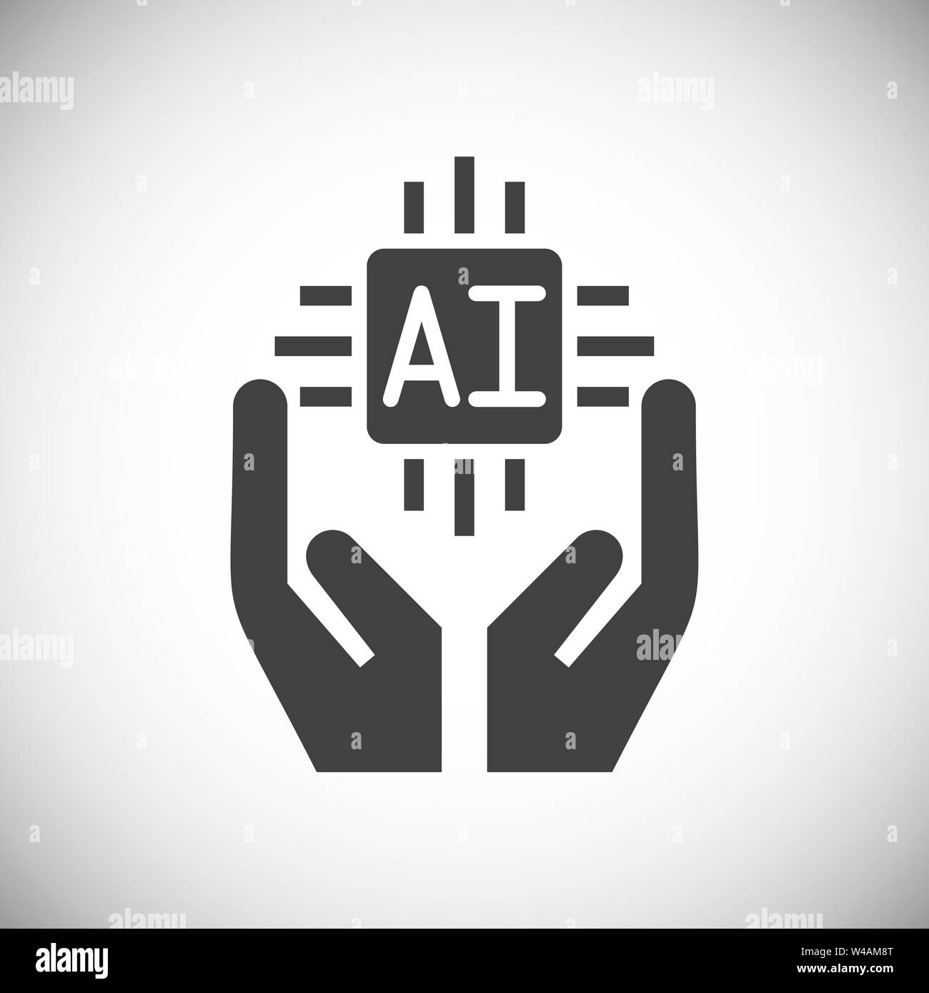 Artificial Intelligence Ai related icon on background for graphic and ...