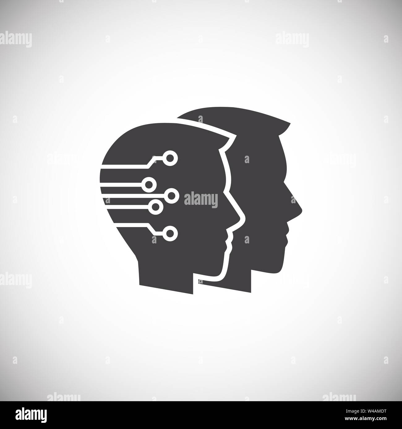 Artificial Intelligence Ai related icon on background for graphic and ...