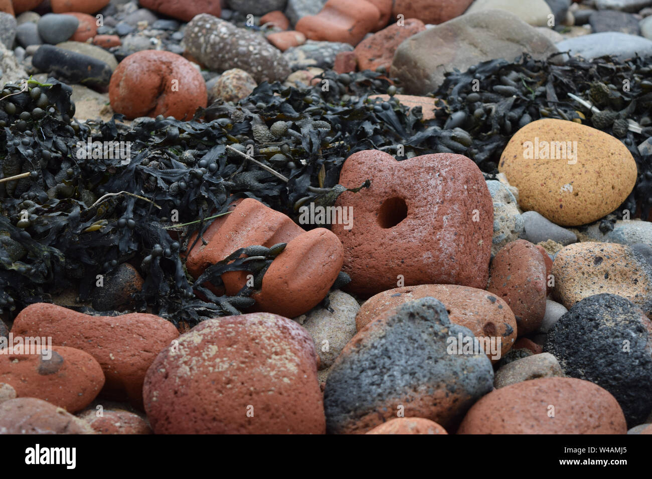 Sea worn bricks Stock Photo - Alamy
