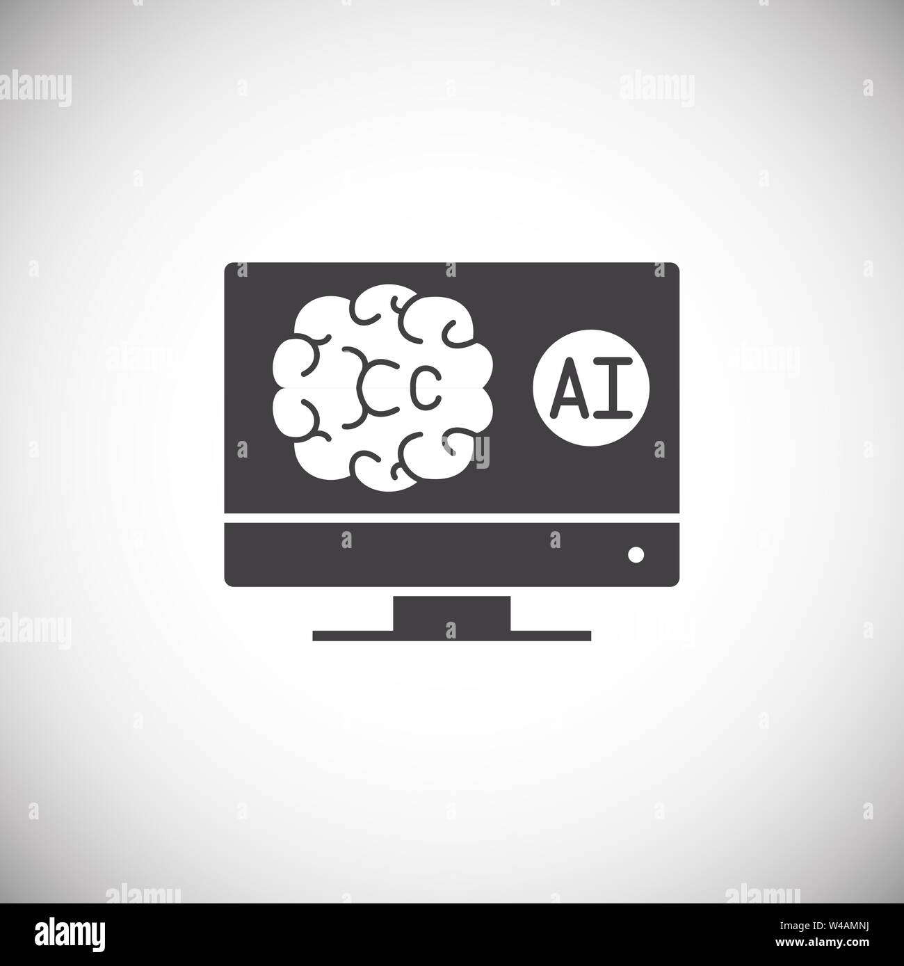 Artificial Intelligence Ai related icon on background for graphic and ...