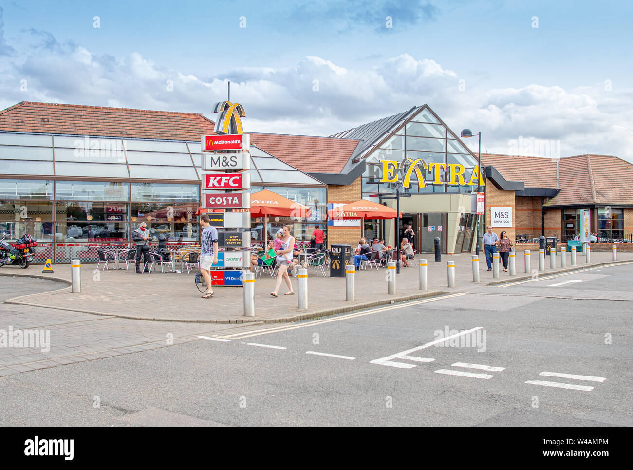 Cambridge Extra Service Station on the A14 in Cambridgeshire Stock ...