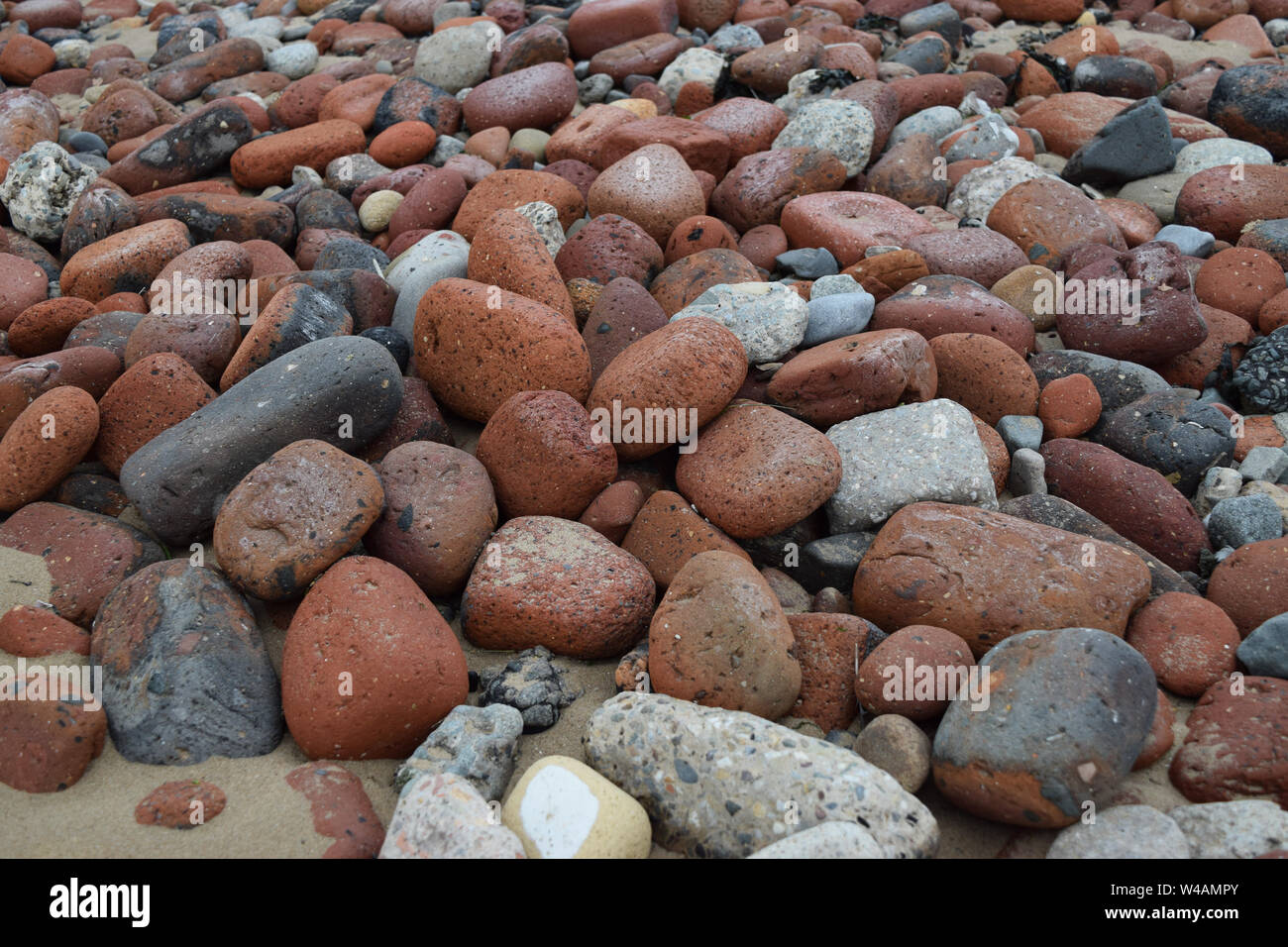 Sea worn bricks Stock Photo - Alamy